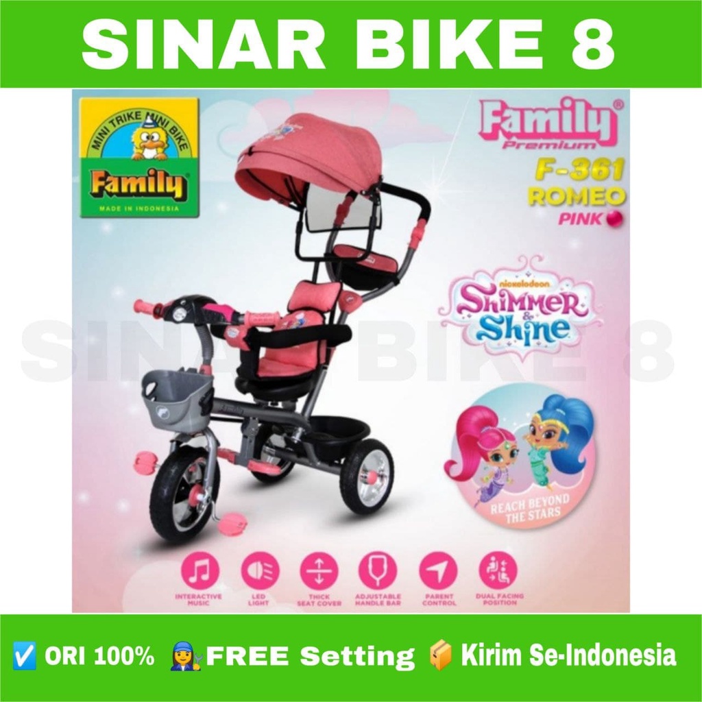 Jual Sepeda Tricycle Anak Roda Tiga 3 FAMILY ROMEO F-361 Kursi Putar ...
