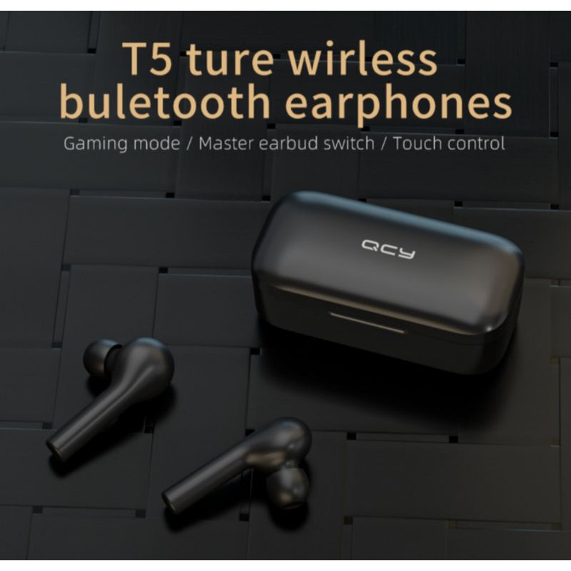 Jual QCY T5 Headset Bluetooth 5.0 Wireless TWS Earphone Touch Alt T1 Pro T3 - Hitam | Shopee ...
