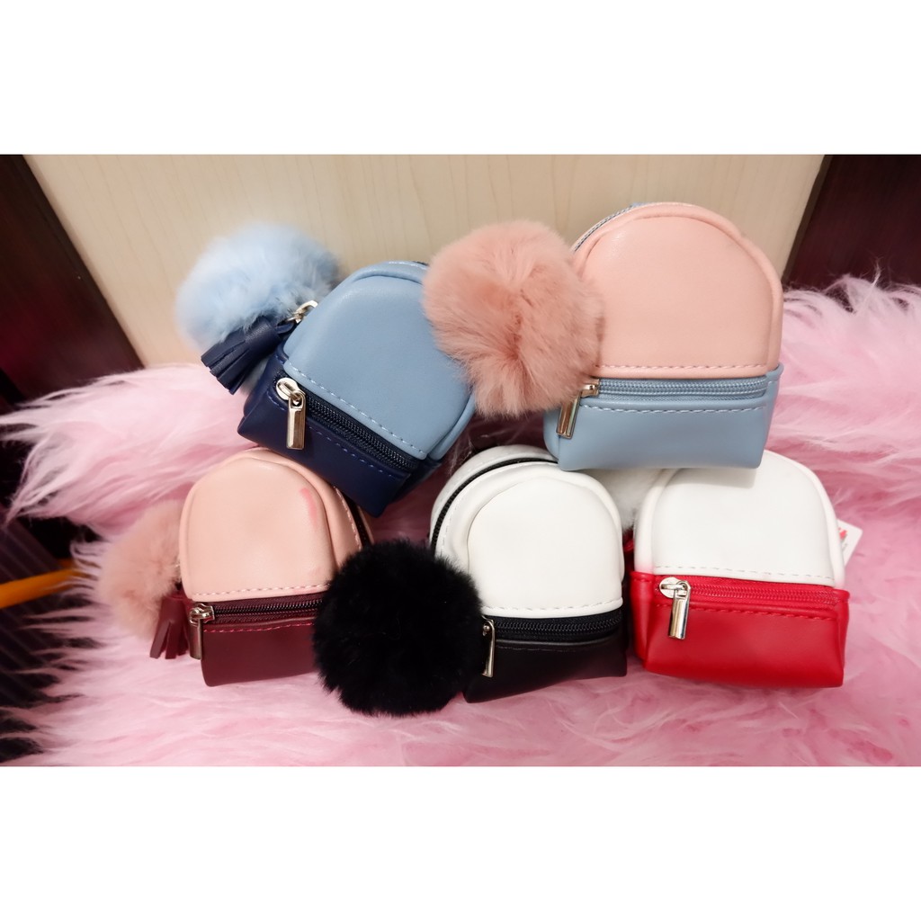 Jual MINISO color Plush Ball Coin Purse | Shopee Indonesia