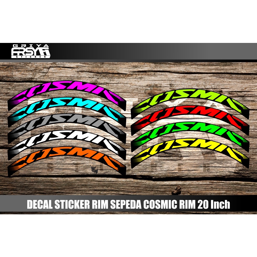 Jual Decal Sticker Velg Sepeda COSMIC Sticker Rims cosmic Sepeda MTB ...