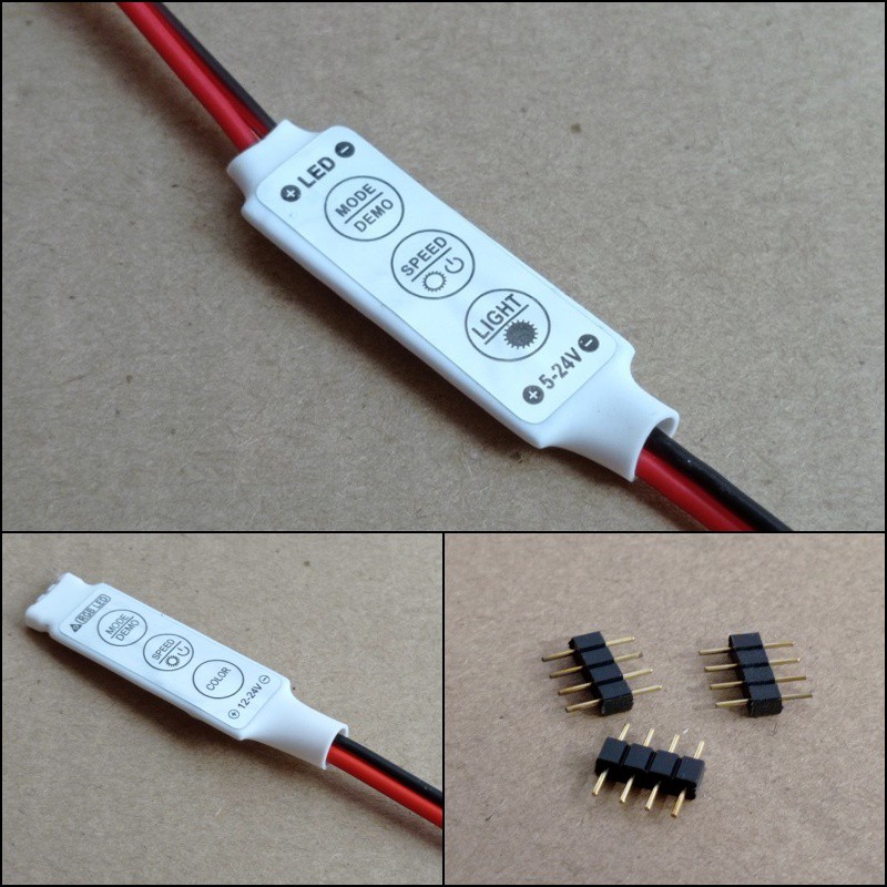 Jual 10Pcs modul led mini dimmer controller single RGB PIN 5v 12v 24V ...