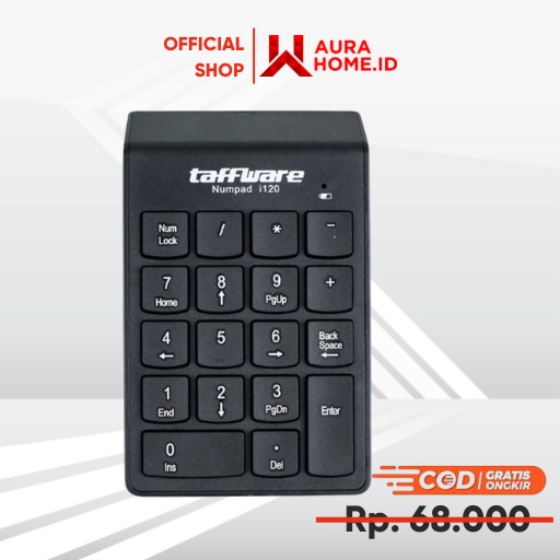 Jual Keypad Numeric Wireless 2.4GHz 10 Meter / Numpad Numerik Keyboard ...