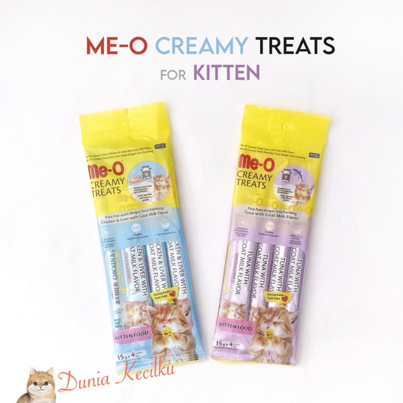 Jual Meo Creamy Treats Kitten Snack Kucing With Goat Milk (4 x 15gr ...