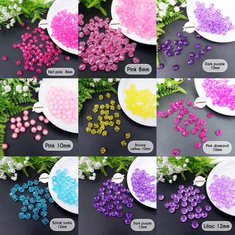 Jual (25gram) MANIK AKRILIK BENING / MANIK-MANIK / MANIK AKRILIK / MANIK CANDY | Shopee Indonesia