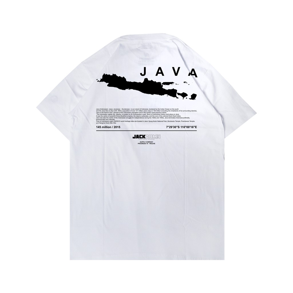 Jual Jackarmy - Tshirt Java White Combed 24s | Shopee Indonesia