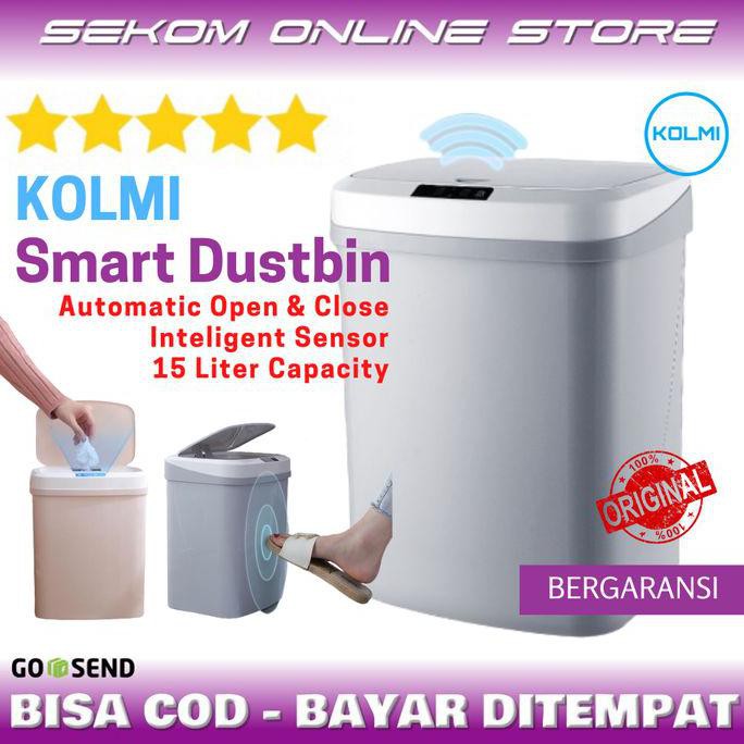 Jual KOLMI Kotak Sampah Sensor Automatic Smart DustBin - Abu-abu ...