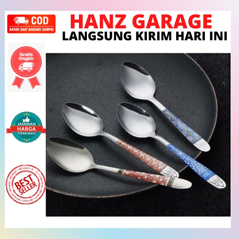 Jual Sendok Batik makan Motif Stainless steel 1pcs Lusinan Lusin ...