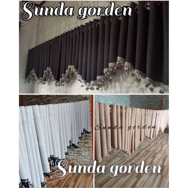 Jual Gorden Poni Gorden Poni atas pintu bahan blackout 12 gelombang ...