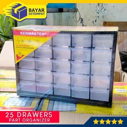 Jual Kenmaster Organizer Rak Susun Drawer 25 Slot Kotak Spare Part Komponen | Shopee Indonesia