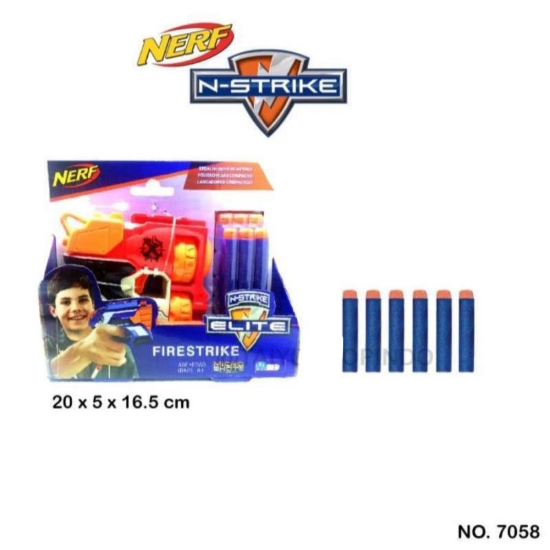 Jual MAINAN ANAK SENJATA PISTOL TEMBAKAN NERF GUN FIRESTRIKE 7058 HARGA ...