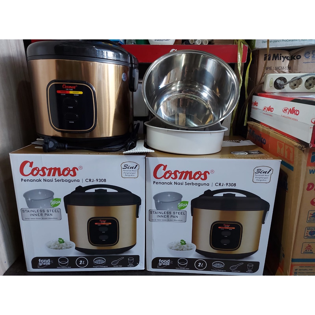 Jual Penanak Nasi / Rice Cooker / Magic Com 3 IN 1 Cosmos CRJ - 9308 ...