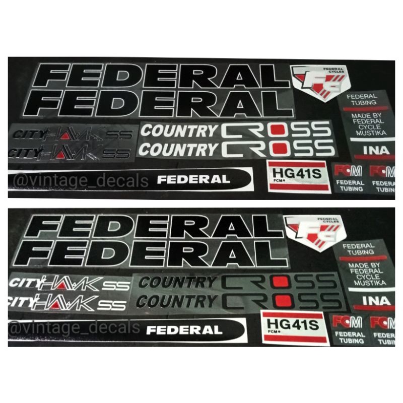 Jual sticker federal HAWK SERIES street hawk streethawk cityhawk ...