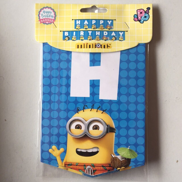 Jual Bunting Flag Ultah HBD Karakter Minion, Doraemon | Shopee Indonesia