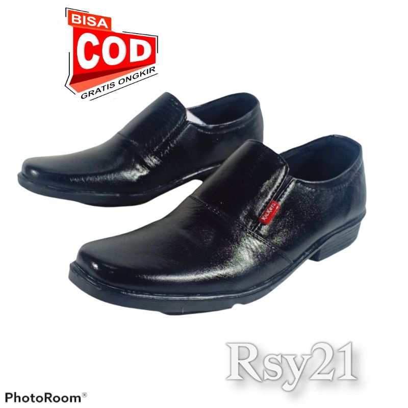 Jual Sepatu Pantofel Pria MH01 Hitam Terbaru Kerja Kantor | Shopee Indonesia