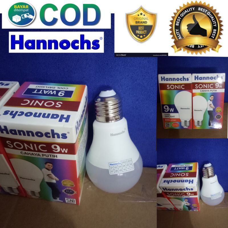 Jual Lampu Hannochs LED SONIC 9 Watt Cahaya PutihLampu LED / Bohlam LED ...
