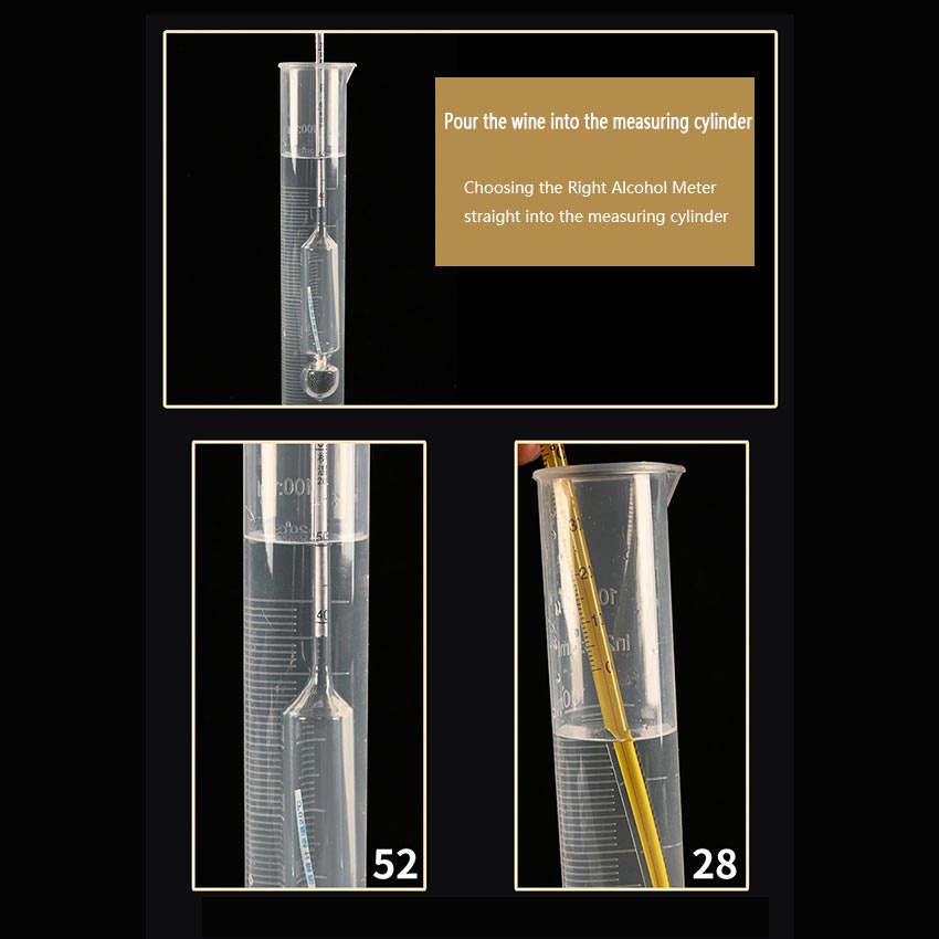 Jual 3PCS/SET Alkohol Meter 0 - 100% Hydrometer Alat Ukur uji Kadar ...