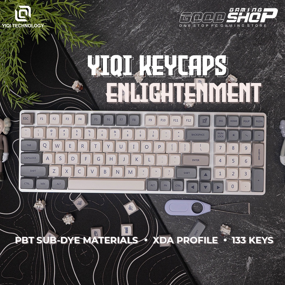 Jual Yiqi Keycaps Enlightenment PBT Dye-Sub XDA Profile | Shopee Indonesia