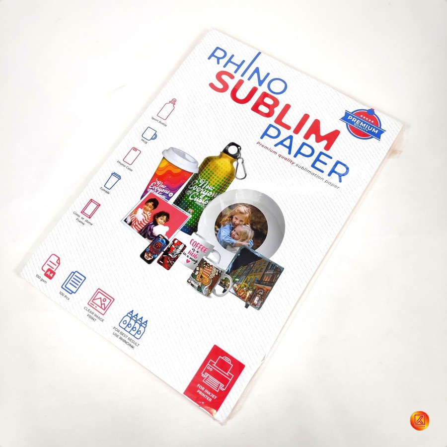 Jual Sublime Paper Rhino ( PREMIUM ) Uk.A4 / Kertas sublim A4 | Shopee ...