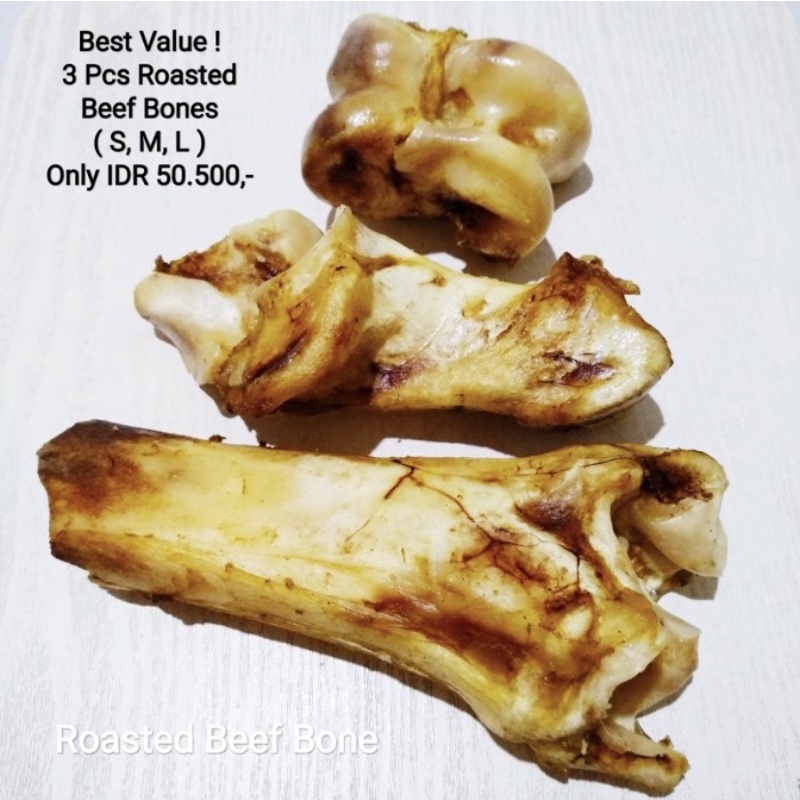 Jual Paket Hemat - 3 Pcs Roasted Beef Bone / Tulang Makanan / Snack ...
