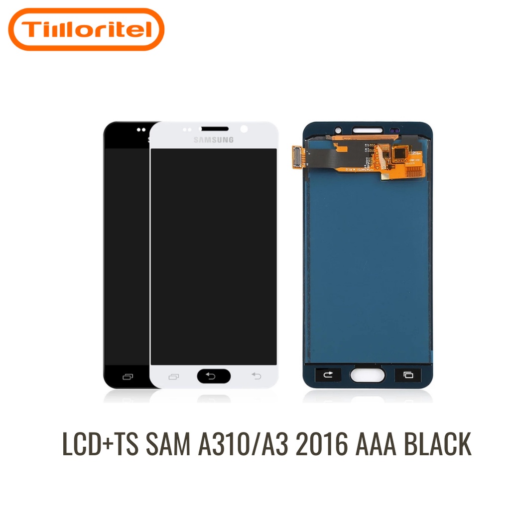 Jual LCD TOUCHSCREEN SAM A310 / A3 2016 CONTRAS BLACK | Shopee Indonesia