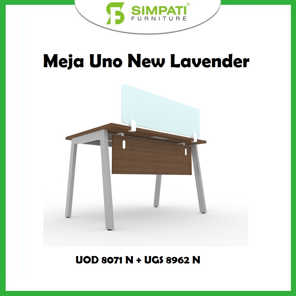 Jual Meja Kerja Uno New Lavender Uk. 120 x 60 x 75 cm (Dengan Kaca ...