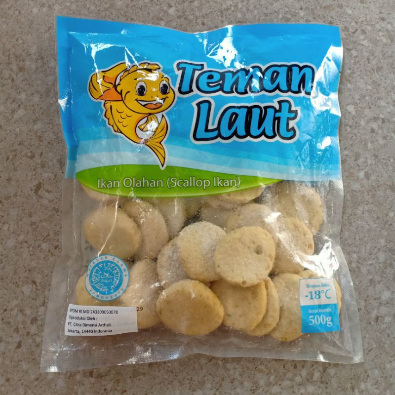 Jual Teman Laut Ikan Olahan Bentuk Scallop (Fish Scallop) 200 gram ...