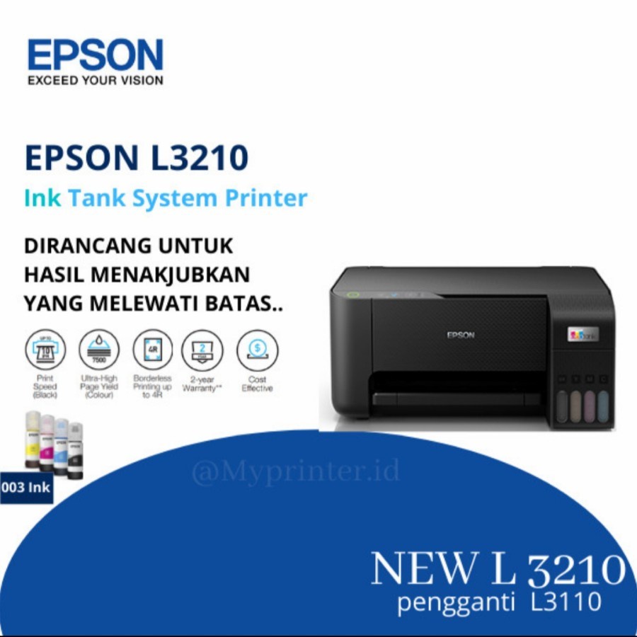 Jual Printer EPSON L3210 All In One Ink Tank Pengganti Epson L3110 - GARANSI RESMI | Shopee ...