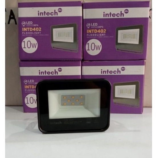 Jual lampu sorot led 10 watt intech INTD402 cahaya kuning 3000K ...
