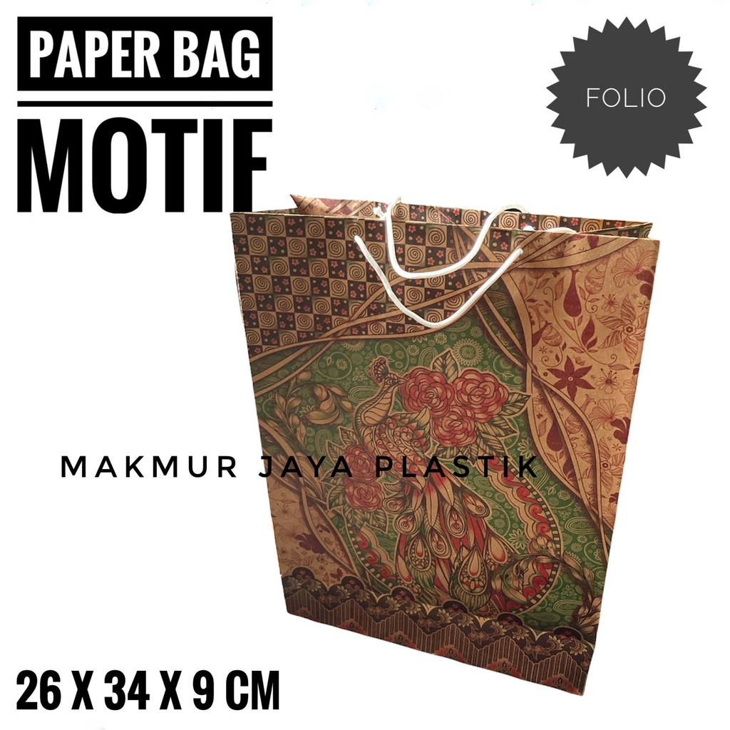 Jual PAPER BAG FOLIO MOTIF BATIK - ISI 12 PC | Shopee Indonesia