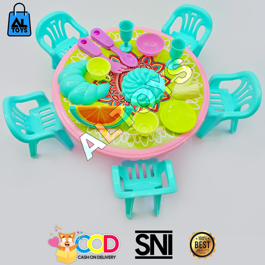 Jual MAINAN MEJA MAKAN MEJA KURSI MAKAN SET MAINAN ANAK ANAK DINNER ...