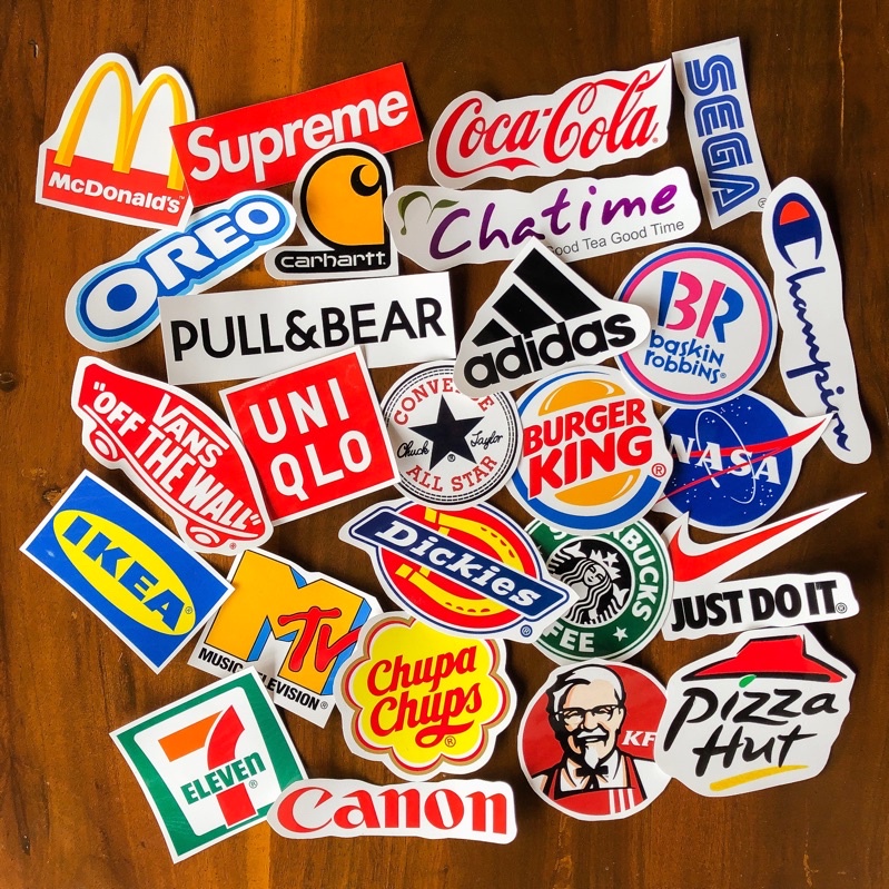 Jual stiker sticker branded brand logo untuk laptop tumblr koper ...