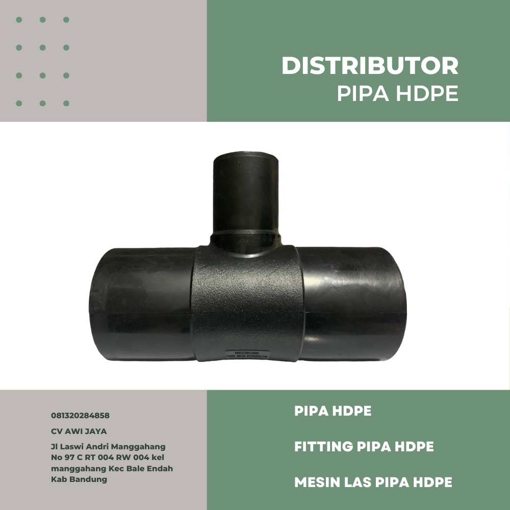 Jual TEE REDUCER 125mm x 110mm Butt fusion welding machine Pipa hdpe ...