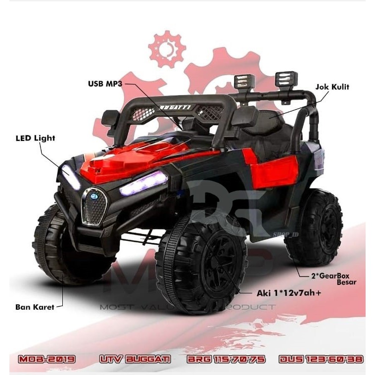 Jual Mainan anak mobil aki jeep UTV Bugatti (MOB-2019) | Shopee Indonesia