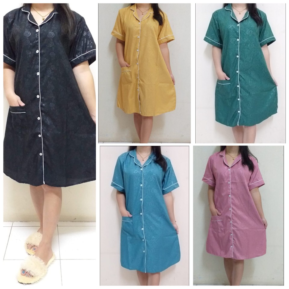 Jual DASTER SATIN EMBOS/HITAM/MUSTARD/HIJAU BOTOL/PINK TUA/TURKIS ...