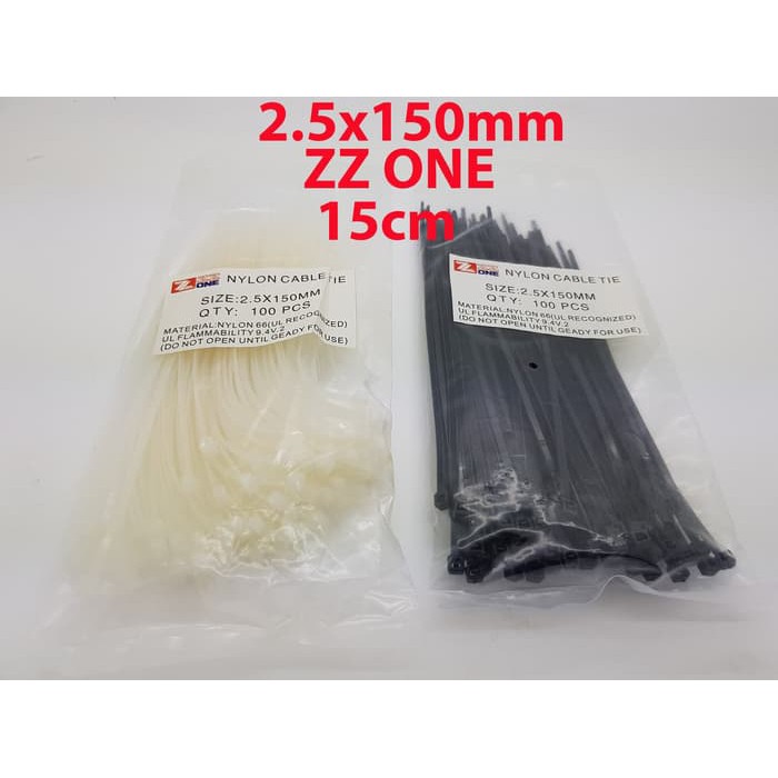 Jual Kabel Tis ZZ ONE 15 cm x 2.5mm / Cable Tie / Kabel Ties | Shopee Indonesia