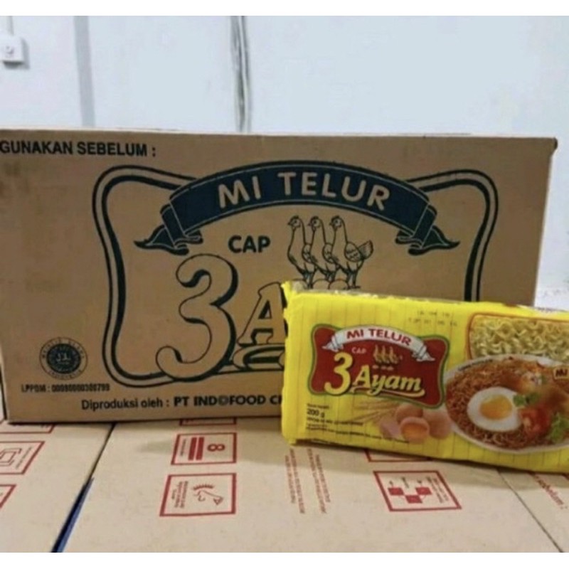 Jual Mie Telur Cap 3 Ayam 1 Dus isi 20 bungkus | Shopee Indonesia