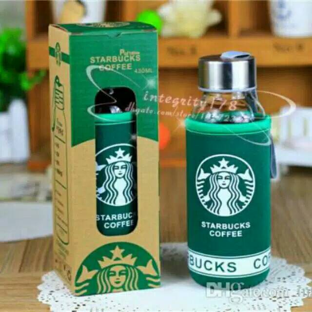 Jual Botol Starbucks Botol Minum Kaca 300ml FREE Sarung Botol | Shopee ...