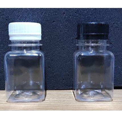 Jual Botol Kapsul kotak bening/Transparant, Botol Kotak ukuran 50ml ...