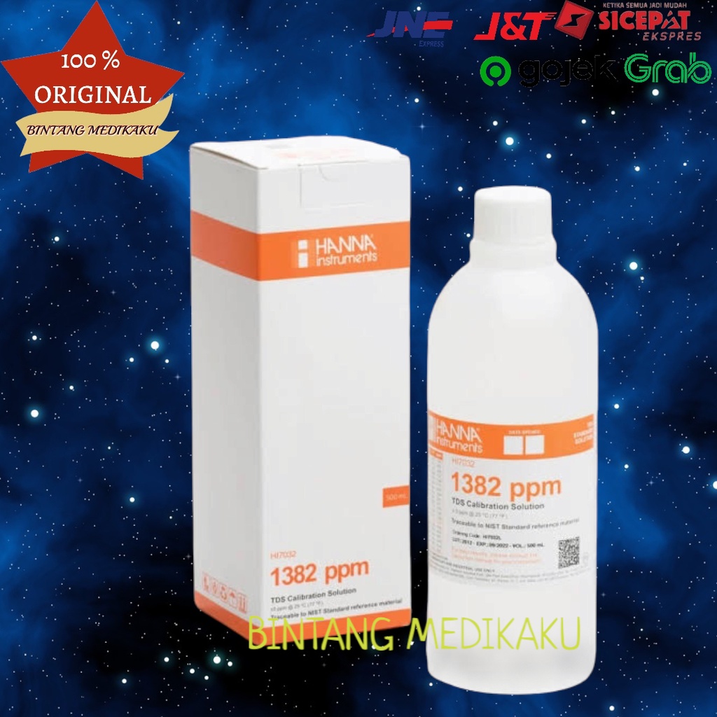Jual cairan calibrasi tds hanna HI70032 1382 ppm tds calibration solution | Shopee Indonesia