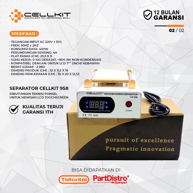 Jual VACUUM SEPARATOR PEMISAH LCD TOUCHSCREEN CELLKIT CK 958 DIGITAL | Shopee Indonesia