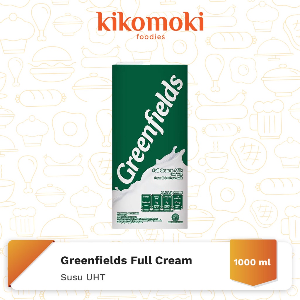 Jual Susu UHT GreenField Full Cream GreenFields Plain 1 liter | Shopee ...