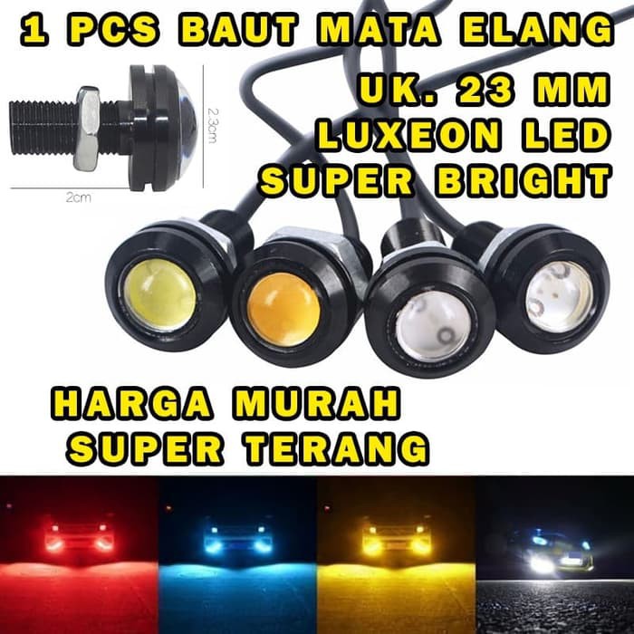 Jual LAMPU LED MATA ELANG EAGLE EYE 12V 23MM | Shopee Indonesia