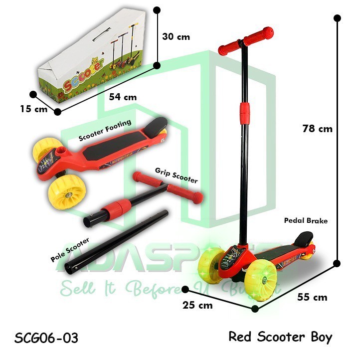 Jual Scooter Anak Murah Terbaru SCB SCG . Sccoter Otoped Skuter | Shopee Indonesia