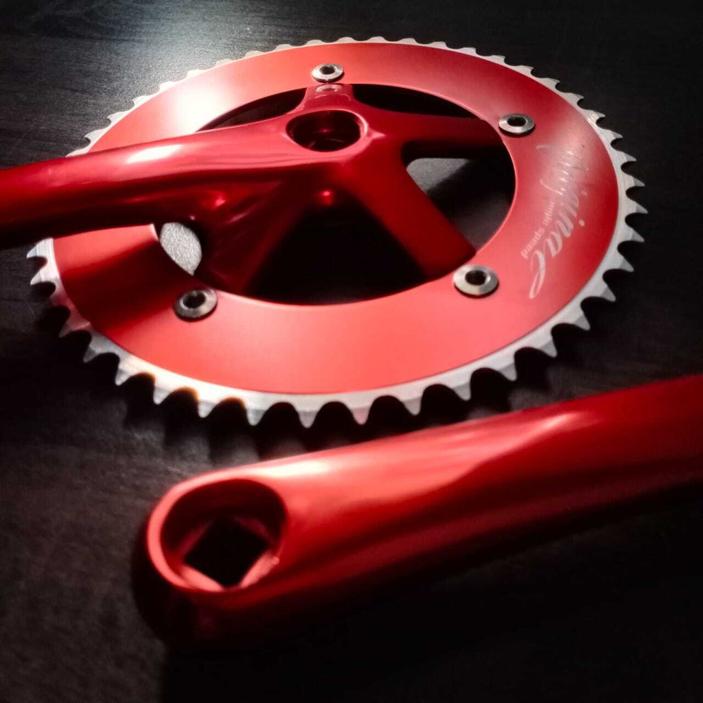 Jual Crankset Lasco Crank Fixie Fixed Gear Sepeda Lipat Red Merah ...