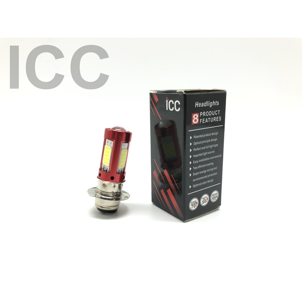 Jual BOHLAM LED H6 COB 3 LED MERK ICC I Bohlam Depan H6 LED Cob 3 Mata ...