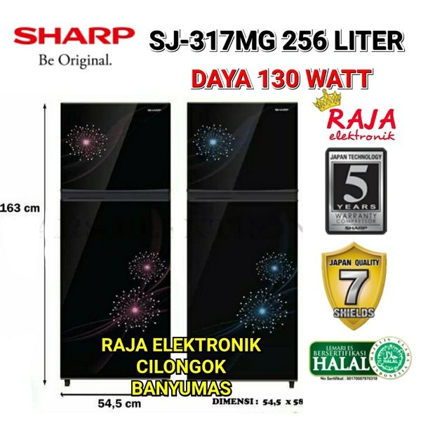 Jual Kulkas Sharp Sj 317Mg Lemari Es 2 Pintu Sharp Sj-317Mg Sj317Mg Re im8 | Shopee Indonesia