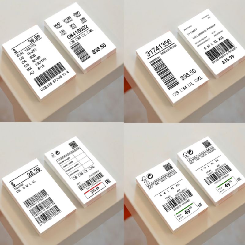 Jual hang tag label baju campur random murah isi 100 pcs ukuran 4x6 ...