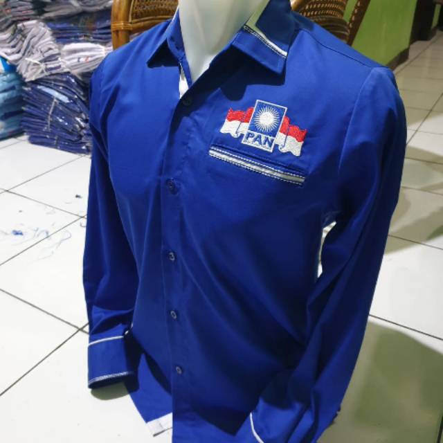 Jual Baju Kemeja LENGAN PANJANG PARTAI PAN TERBARU 2021-2022 | Shopee ...