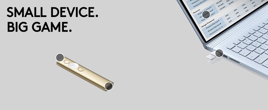 Jual Logitech Spotlight Pointer Presenter Advanced Wireless / Bluetooth - Slate | Shopee Indonesia