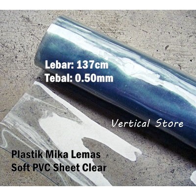 Jual Plastik PVC Mika Lentur Bening Lebar 137 cm Tebal 0.50mm | Shopee Indonesia
